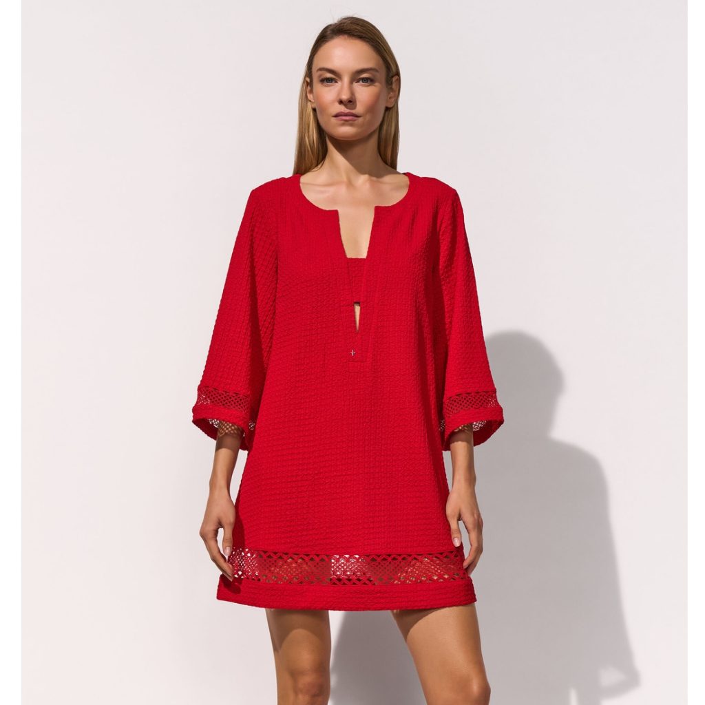 Tunique de plage uni blanche ou rouge chic et tendance - La Boite à ...